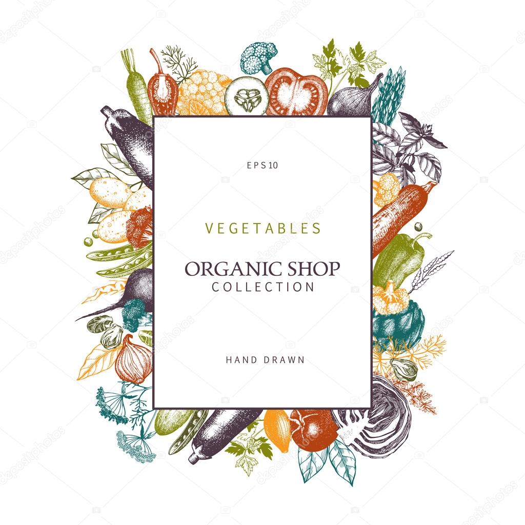 Healthy food frame Stock Vector Image by ©geraria #113151640