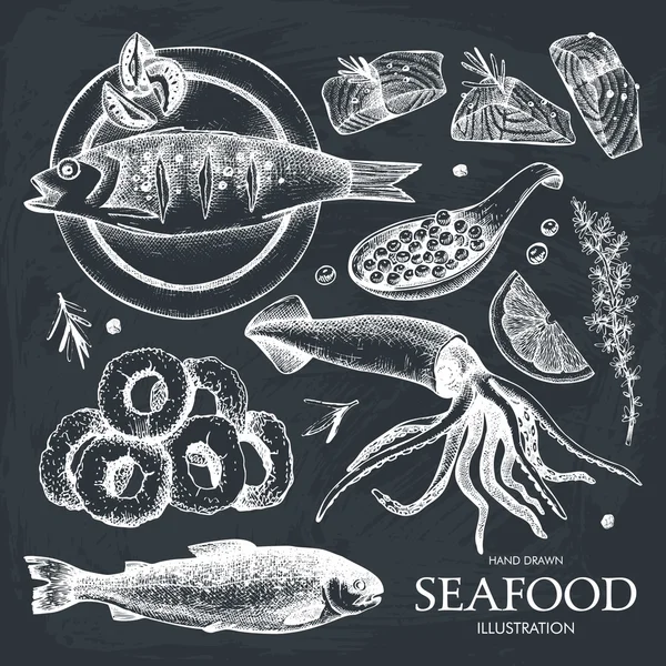 Fish chalkboard Vector Art Stock Images | Depositphotos