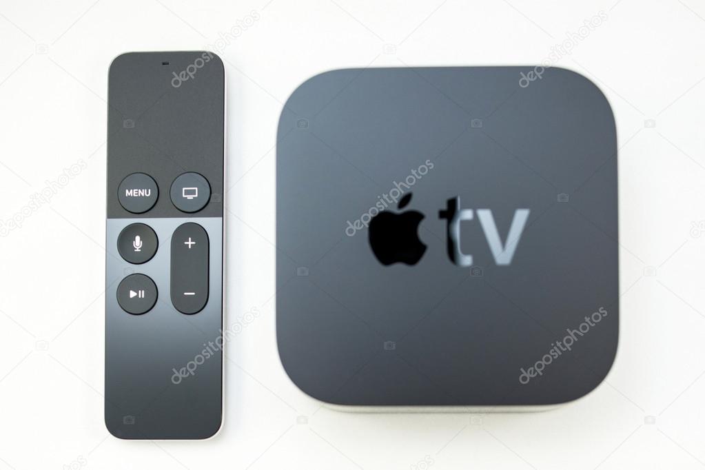 New Apple TV media streaming player microconsole — Stock Editorial ...