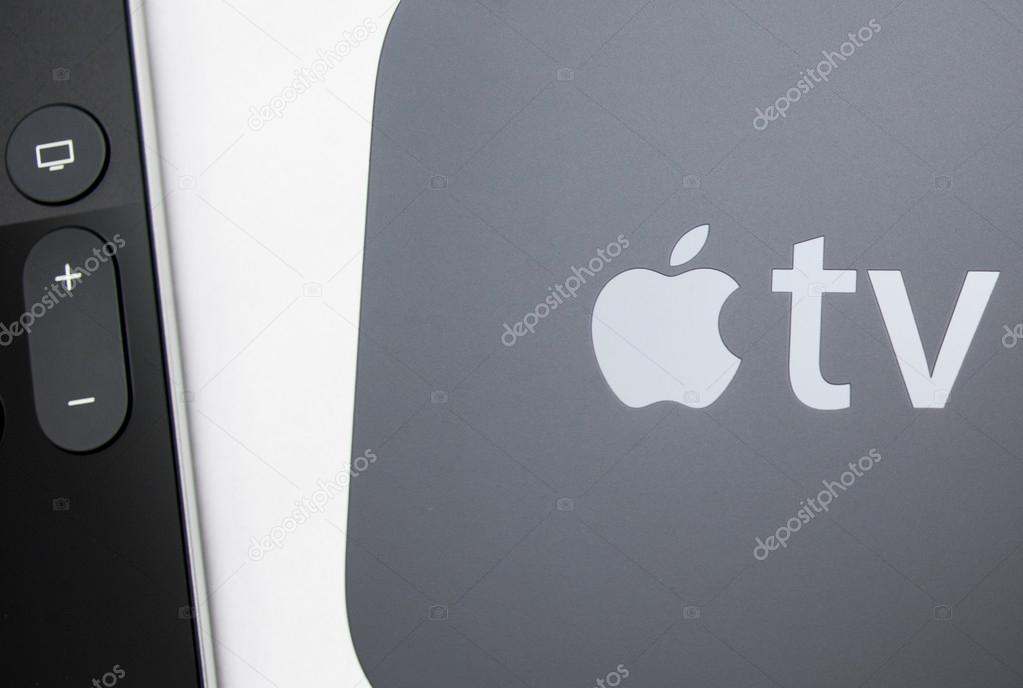 New Apple TV media streaming player microconsole — Stock Editorial ...