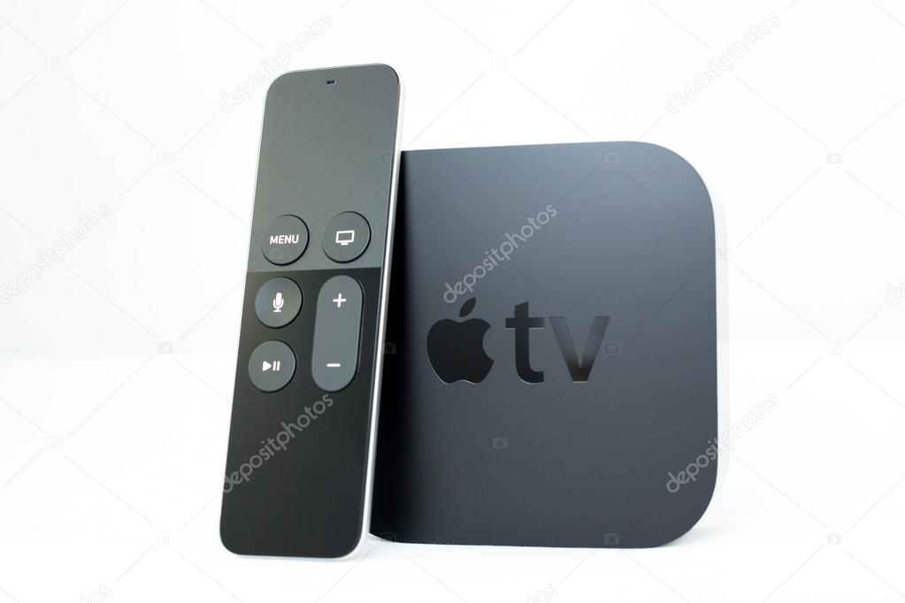 New Apple TV media streaming player microconsole — Stock Editorial ...