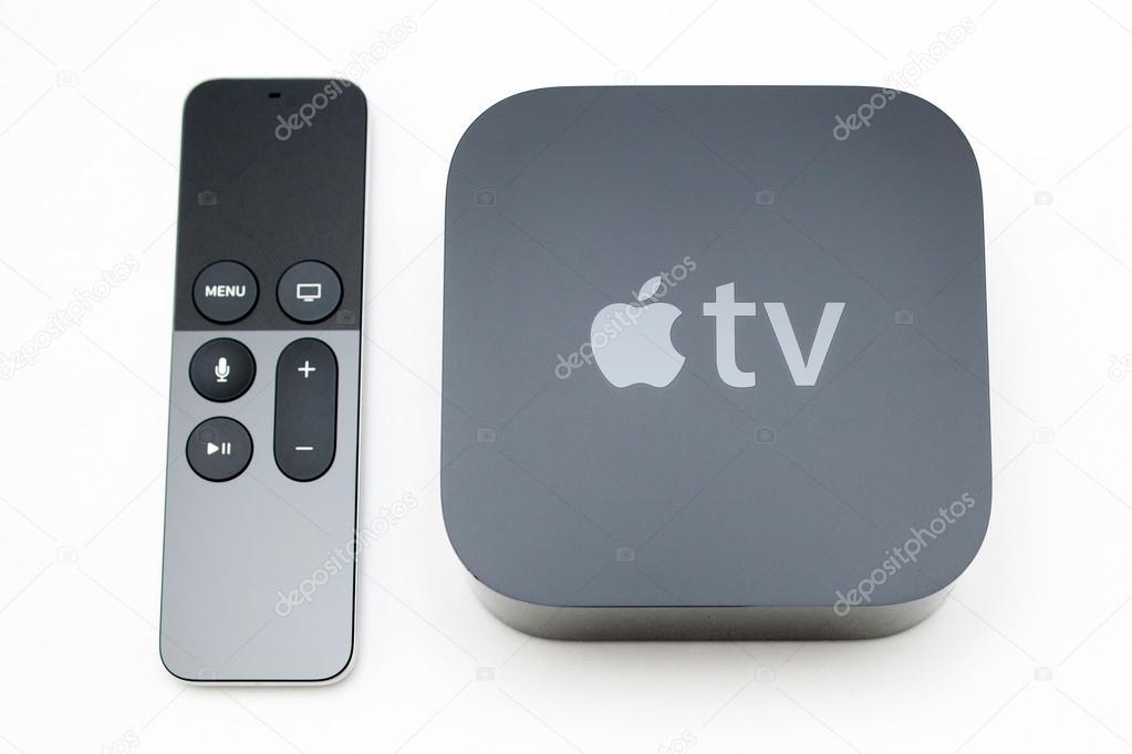 New Apple TV media streaming player microconsole — Stock Editorial ...