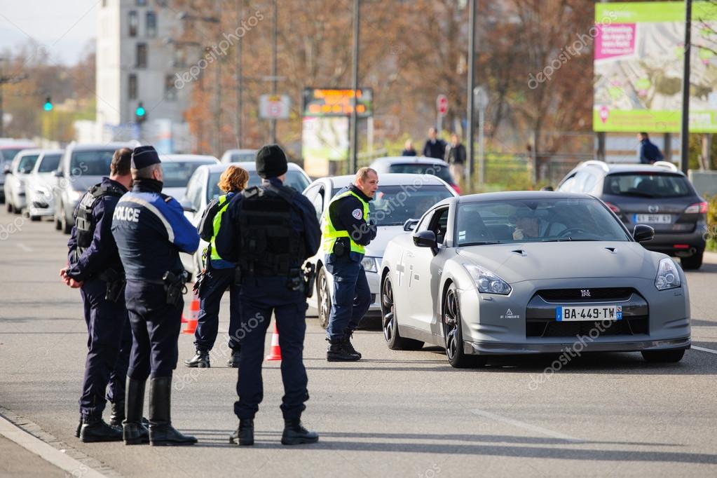 France Paris attacks - border surveillance with Germany – Stock ...