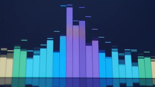 Music Equalizer Bar Audio Waveform Equalizer Black Background Loop Animation — Stock Video ...