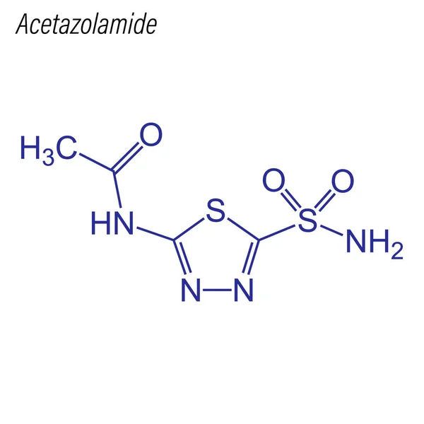 Fórmula Esquelética Cefazolina Molécula Química Drogas Vector de stock ...