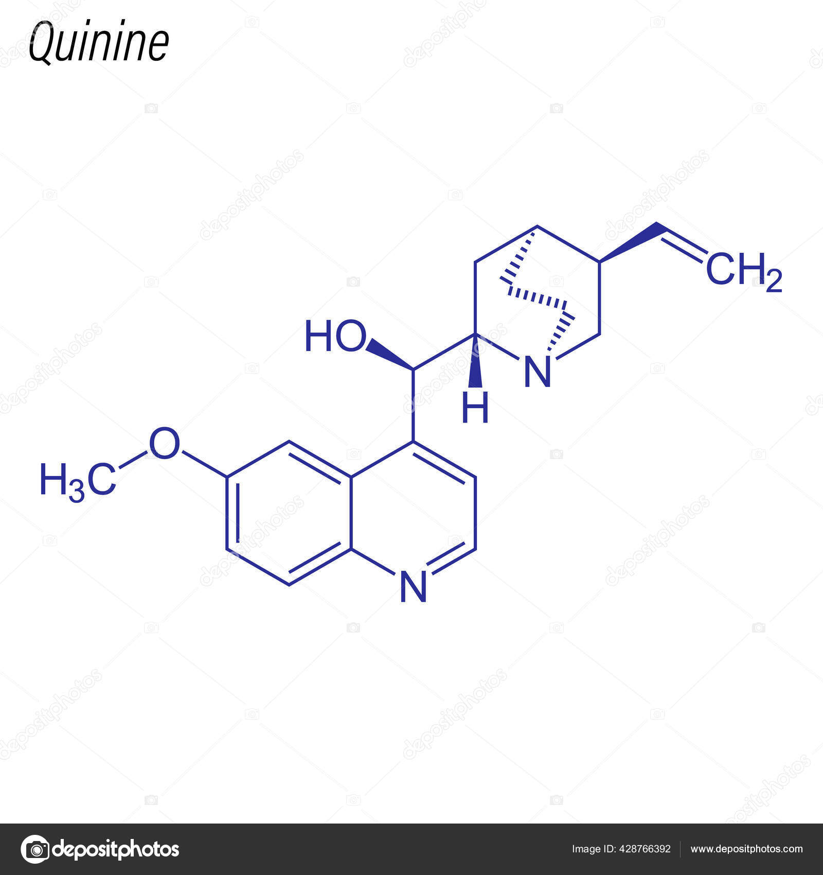Quinine Sulfate Chemical Structure Molecular Formula