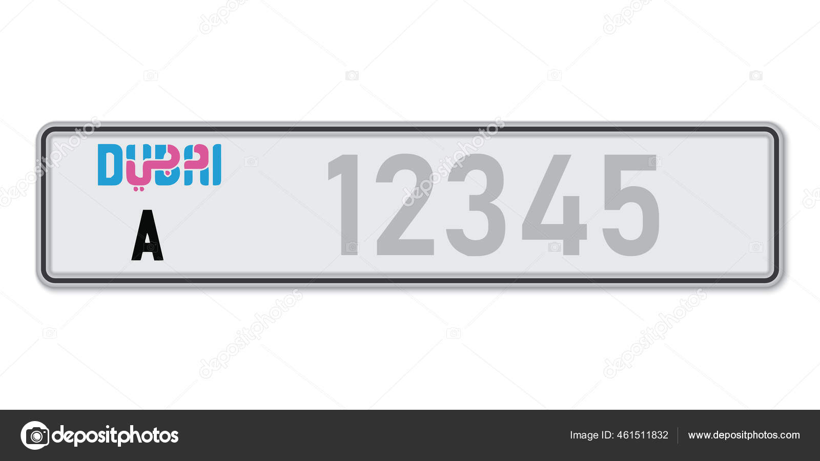 Car Number Plate Dubai Vehicle Registration License United Arab ...