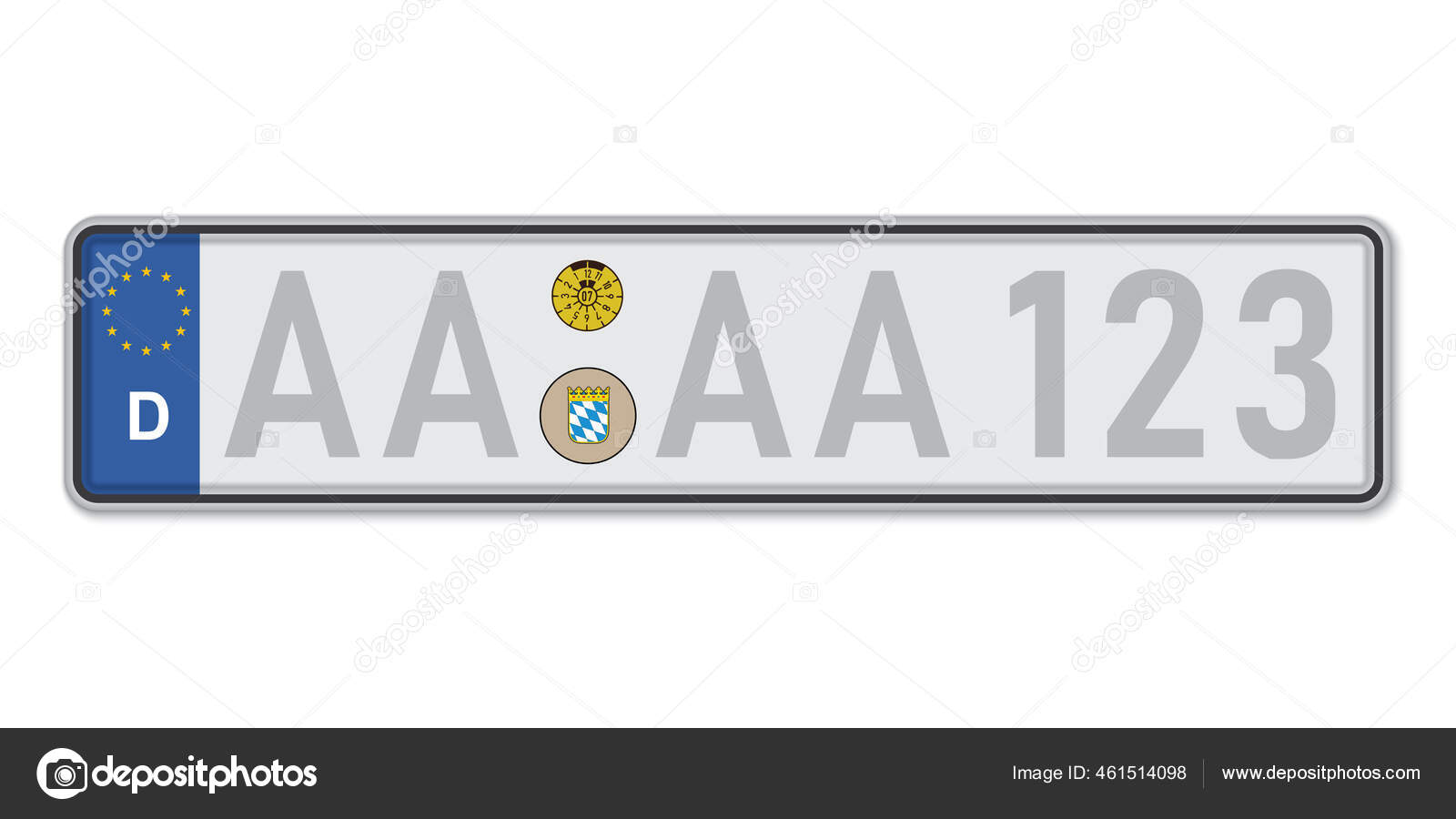 Car Number Plate Vehicle Registration License Germany European Standard ...