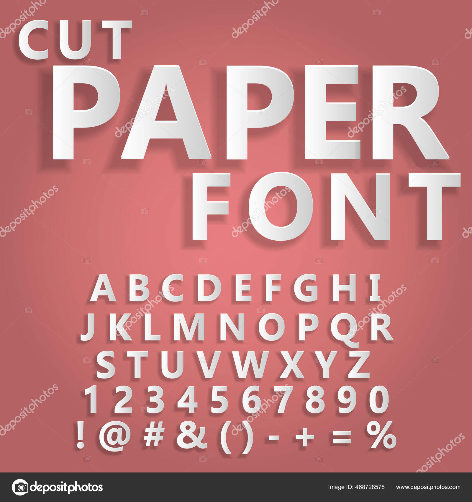 Floating Cut Paper Letters Numbers Alphabet Light Background Paper Art ...