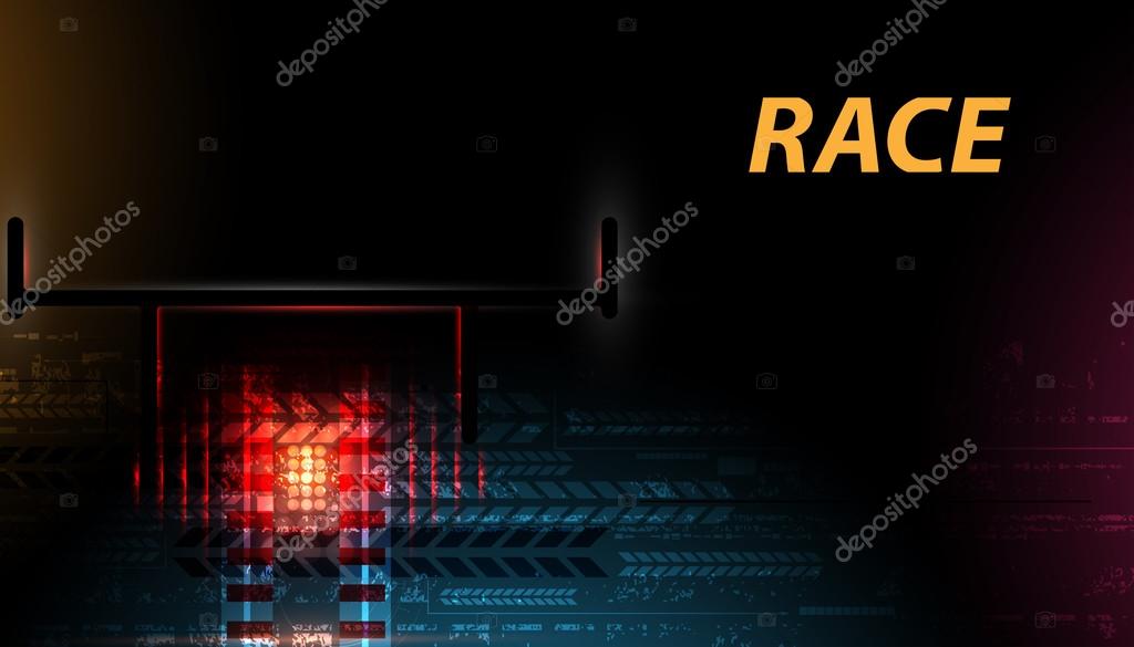 Racing car backlight. F1 spotlight. Abstract dark background Stock ...