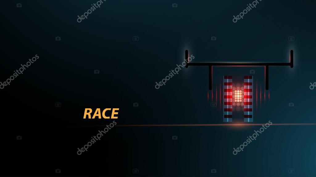 Racing car backlight. F1 spotlight. Abstract dark background Stock ...