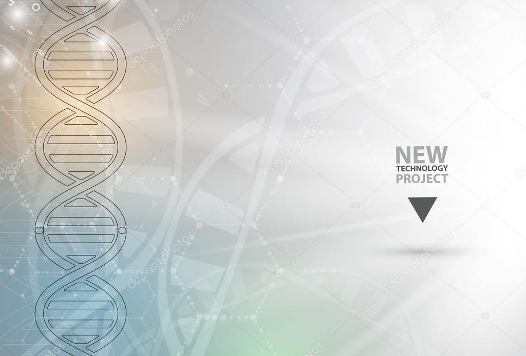 Dna and medical and technology background. futuristic molecule ...