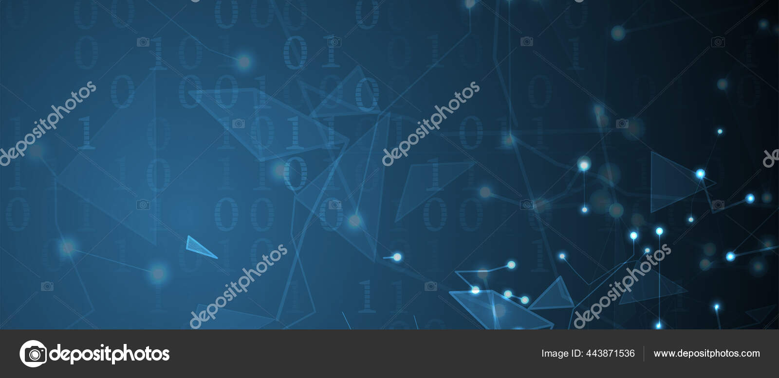 Bytes Binary Code Run Network Abstract Futuristic Syberspace Modern Technology Stock Vector