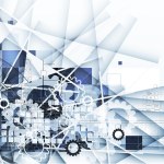 Ice abstract technology background with lines texture of the fro ...