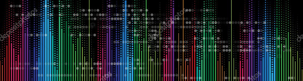 Music volume equalizer computer technology concept business bac Stock ...