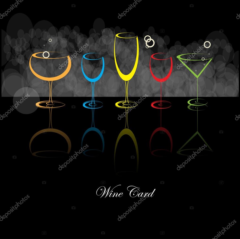 Wine menu card design background Stock Vector Image by ©vska #94533912