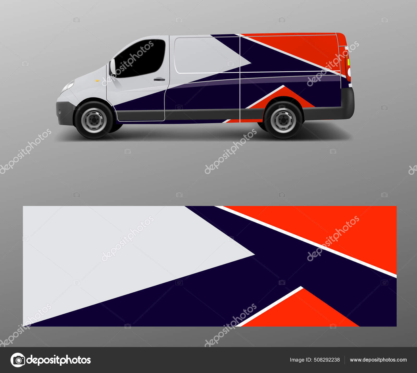Cargo Van Wrap Vector Graphic Abstract Stripe Designs Wrap Branding ...