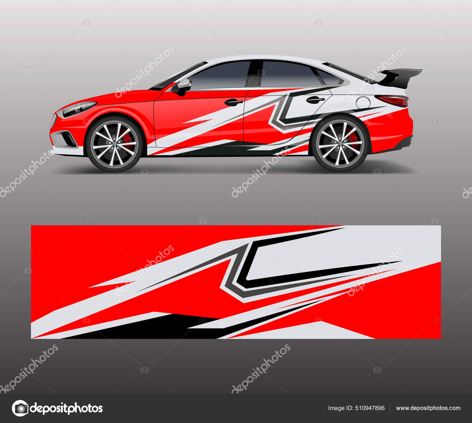 Car Decal Vector Graphic Abstract Racing Designs Vehicle Sticker Vinyl ...