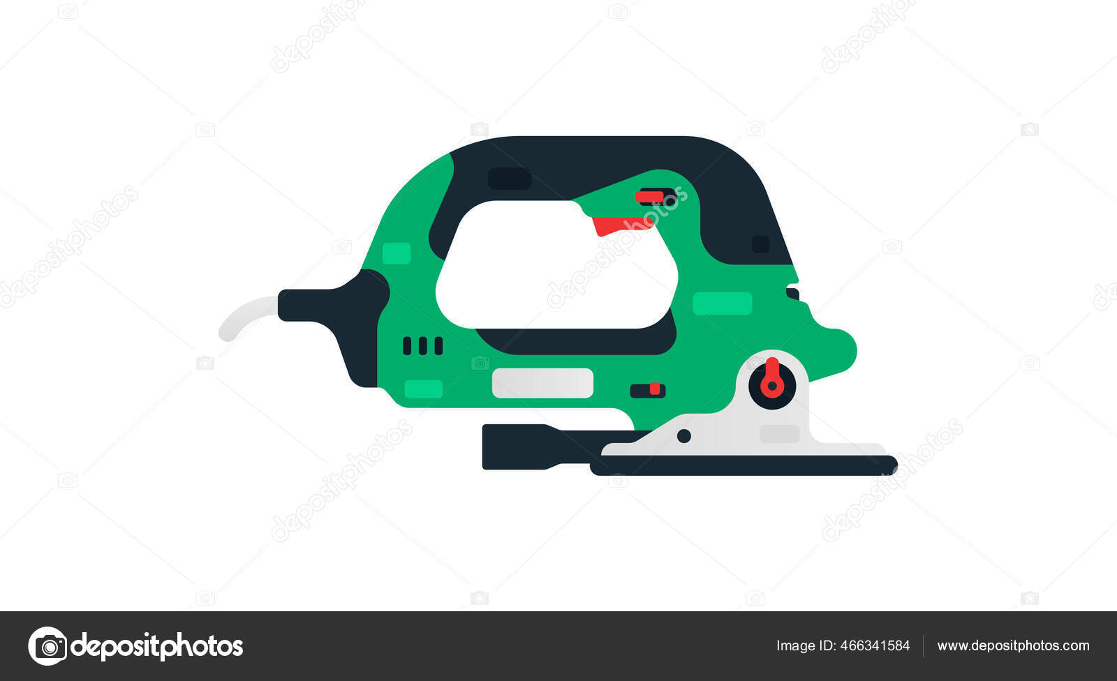 Electric jigsaw side view. Power tools for household, carpentry ...