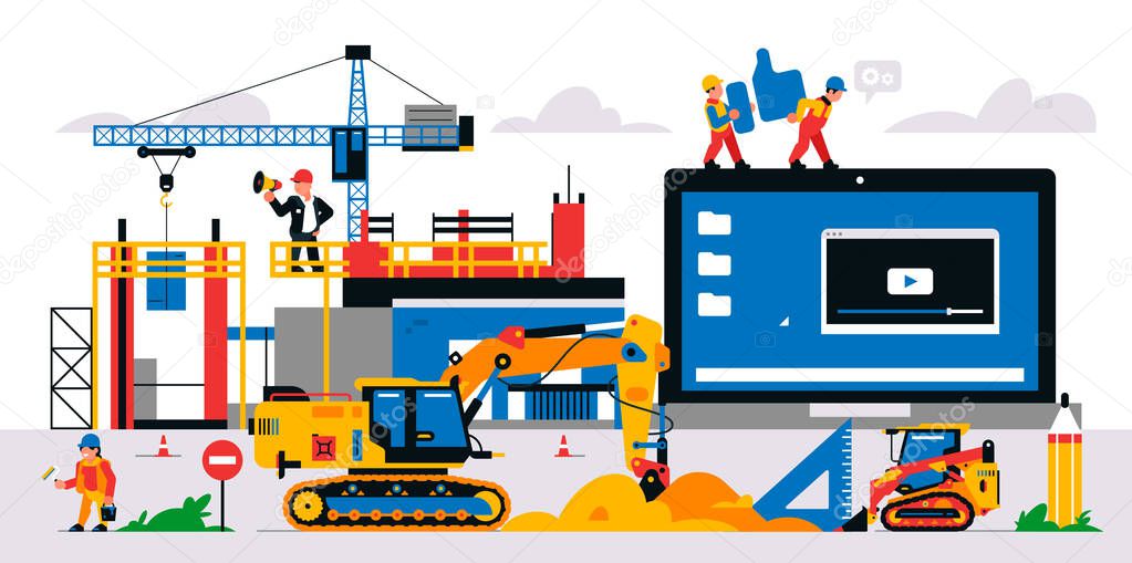 El sitio web está en construcción. Aviso de página de servicio que ...