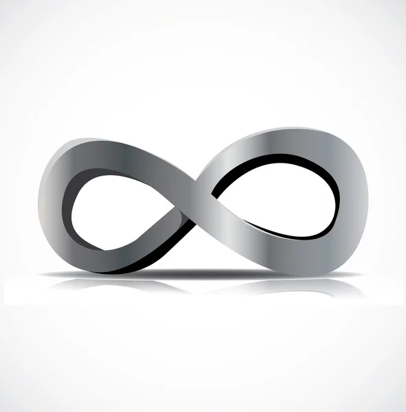 Silver infinity symbol — Stock Vector © illuland #10538575