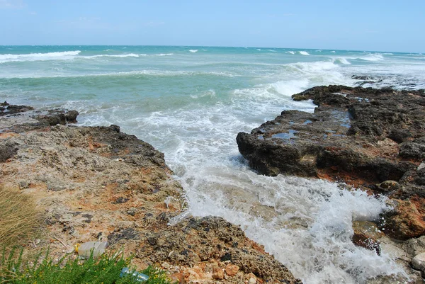 Storm on the Apulian coast of Torre Canne - Apulia - Italy — Stock ...