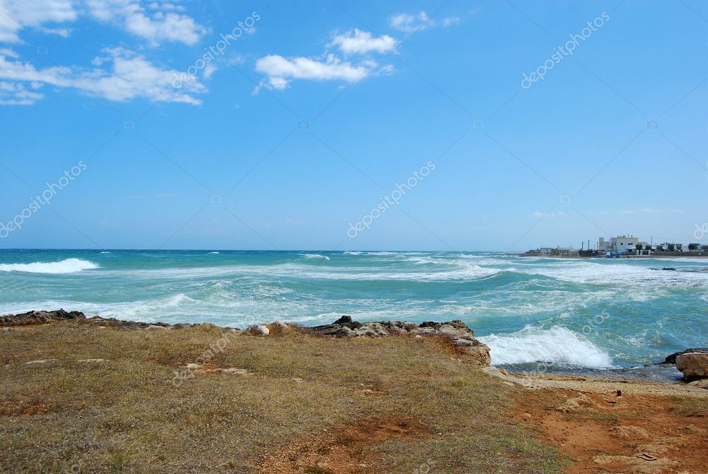 Storm on the Apulian coast of Torre Canne - Apulia - Italy — Stock ...