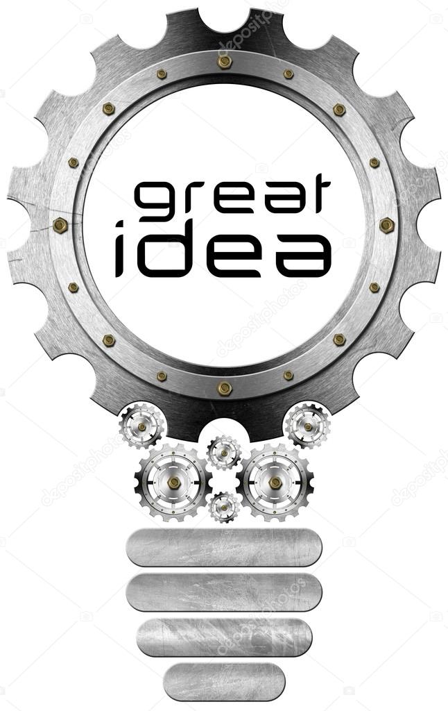 Great Idea - Light Bulb and Gears — Stock Photo © catalby #67306885