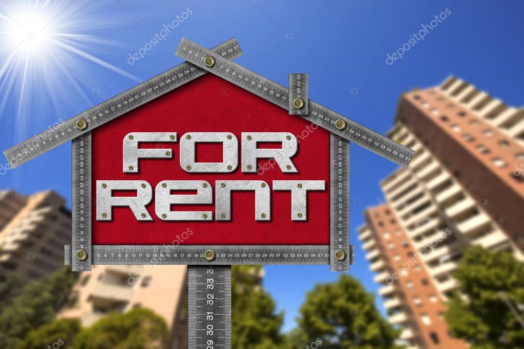 House For Rent Sign - Metallic Meter — Stock Photo © catalby #69993975