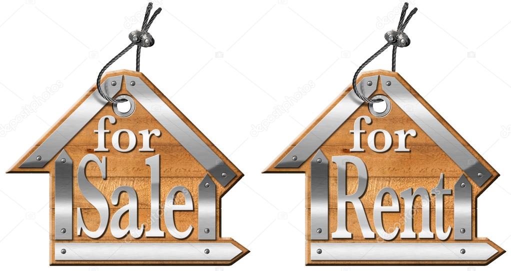 House labels For Sale and For Rent — Stock Photo © catalby #73261011