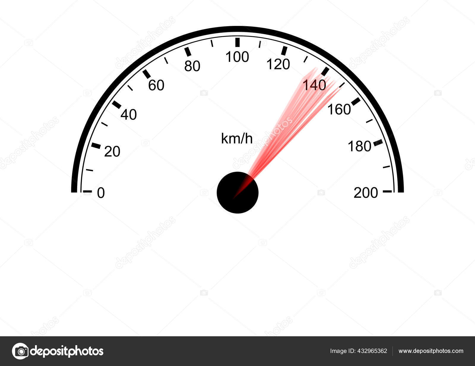 Speedometer Illustration Design White Background — Stock Photo ...