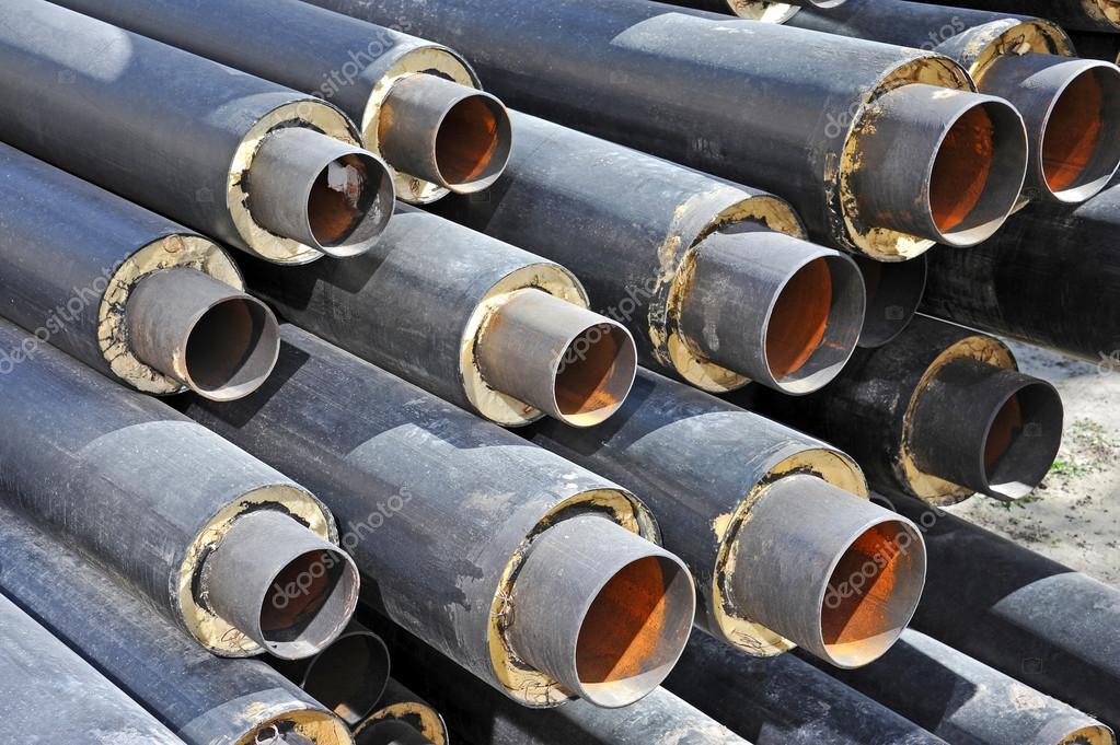 Steel pipe with heat insulation Stock Photo by ©unkas 101425676