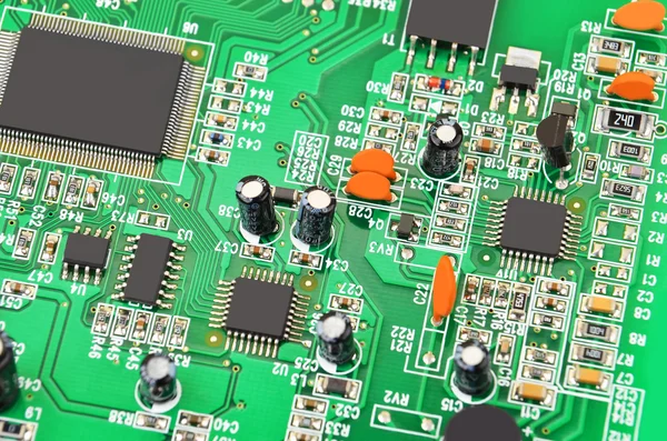 Green computer motherboard - Stock Image - Everypixel