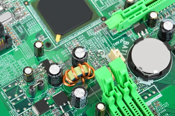 Green computer motherboard - Stock Image - Everypixel