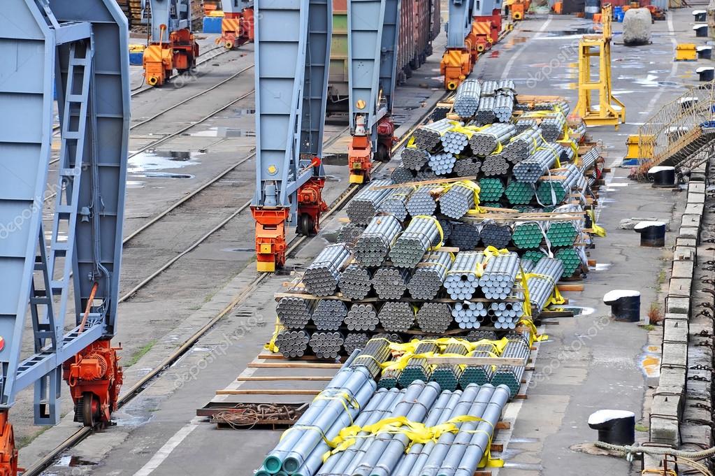 Stacked PVC and steel pipe Stock Photo by ©unkas 98494510