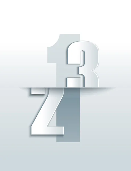 Paper origami numbers Vector Art Stock Images | Depositphotos