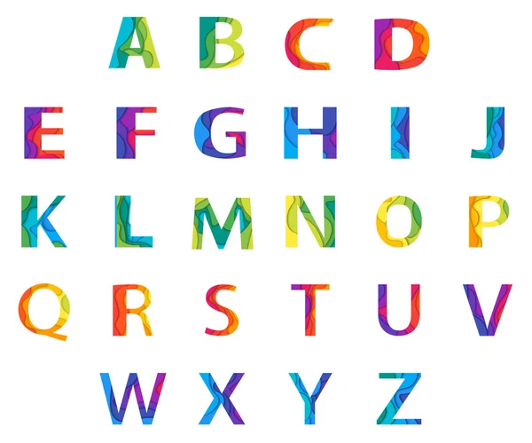 Small colorful alphabet 3D letters — Stock Vector © Elinnet #20978439