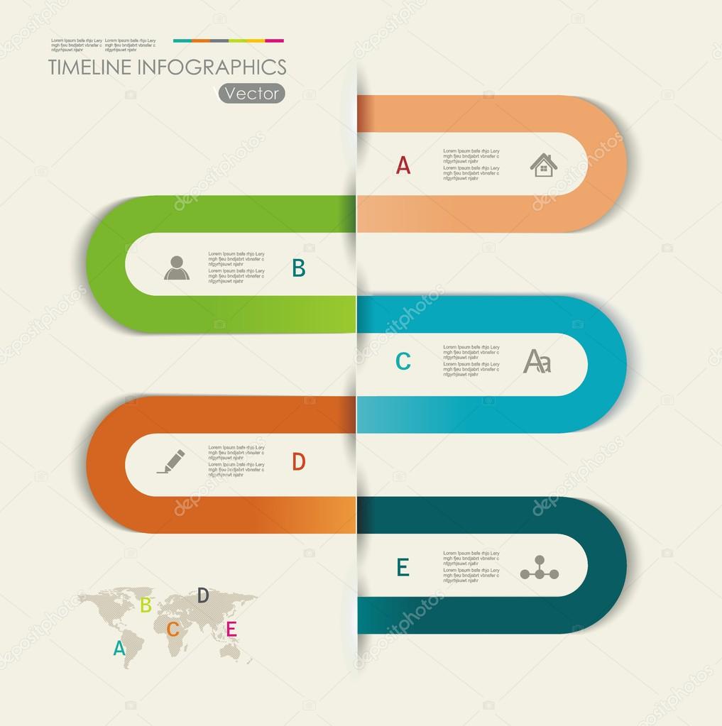 Minimal Timeline Infographic design. — Stock Vector © Success_ER #105939114