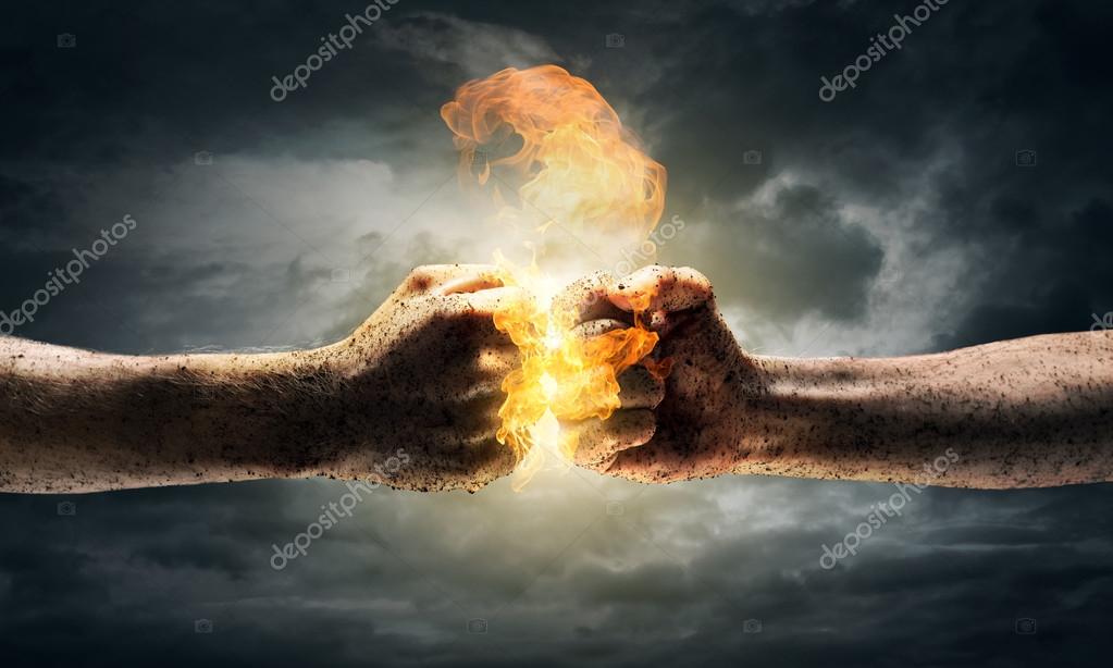 Two fists hitting each other Stock Photo by ©Khakimullin 103125142