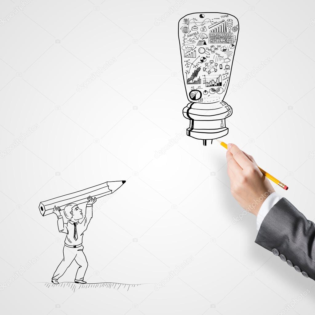 Hand drawing business strategy — Stock Photo © Khakimullin #103131580