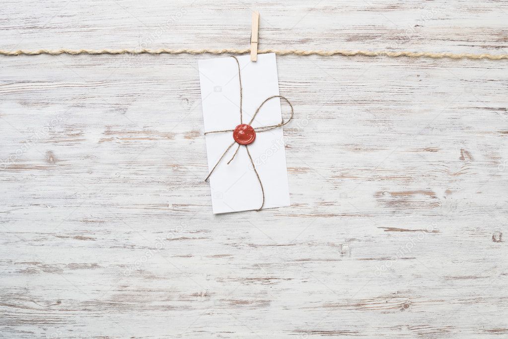 Mail envelope on rope Stock Photo by ©Khakimullin 122810310