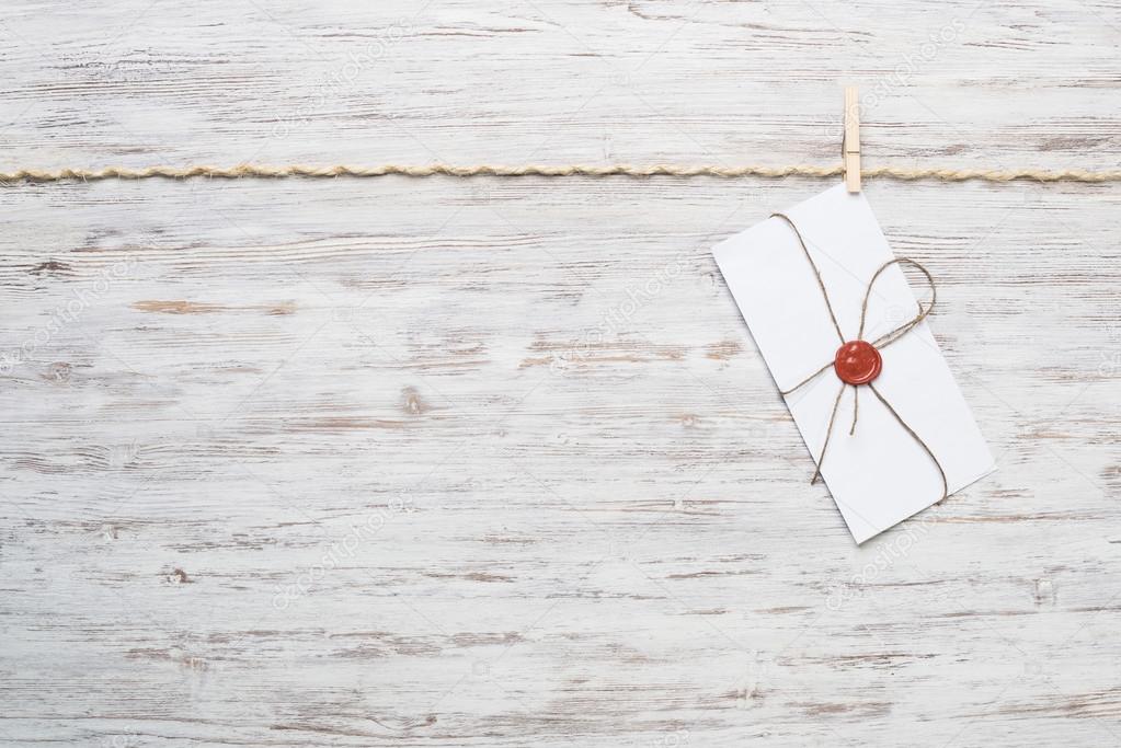 Mail envelope on rope Stock Photo by ©Khakimullin 122822258