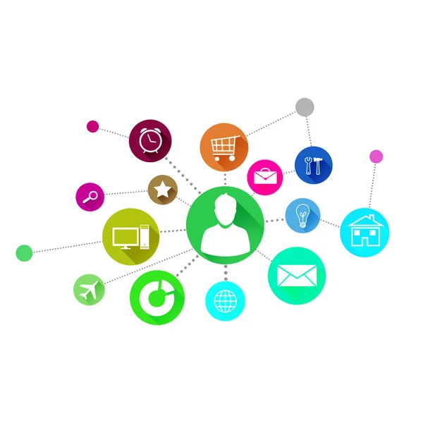 User interface colorful application icons - Stock Image - Everypixel