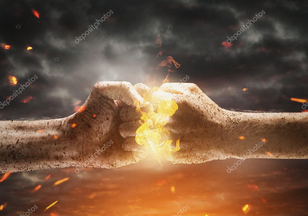 Two fists hitting each other Stock Photo by ©Khakimullin 86532330