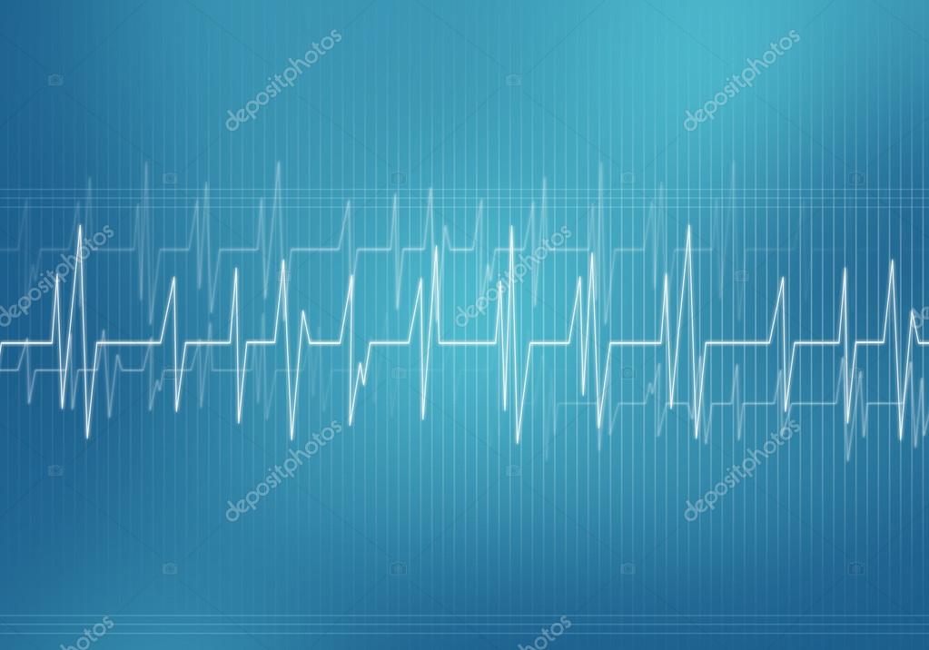 Background image with cardiogram Stock Photo by ©Khakimullin 89102474