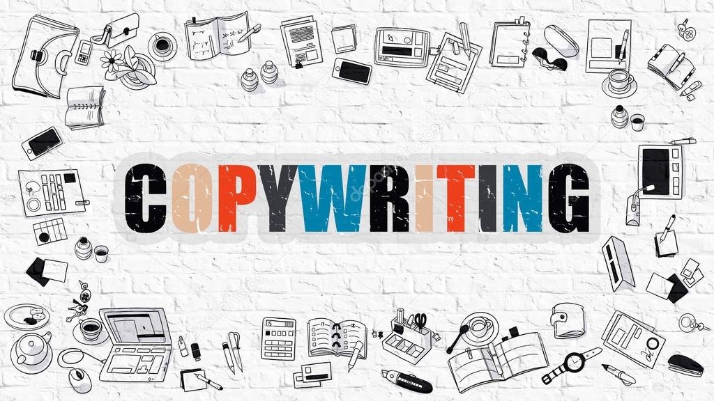 Copywriting on White Brick Wall. Stock Illustration by ©tashatuvango ...