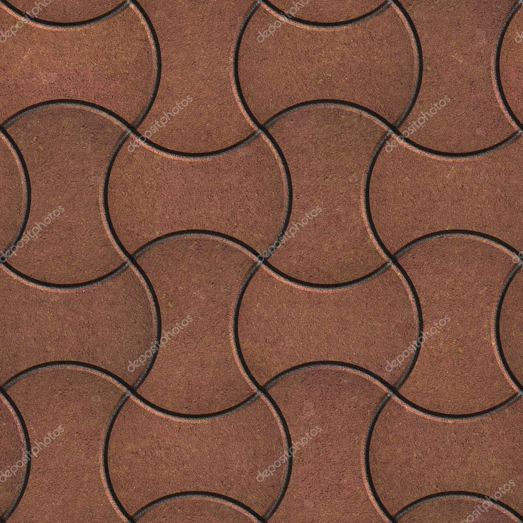 Brown Paving Slabs in the Streamlined Form. — Stock Photo ...