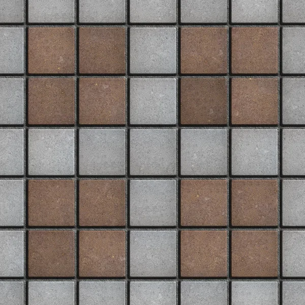 Brown-Gray Square Brick Pavers. Seamless Texture. — Stock Photo ...