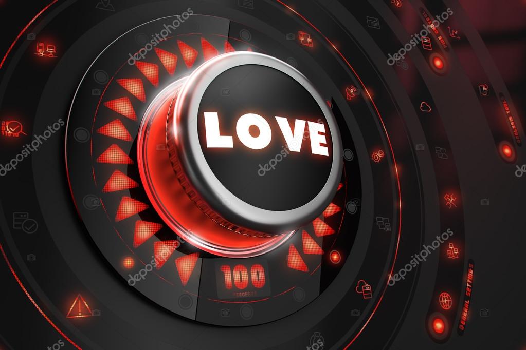 Controlador de amor en la consola negra. 2024