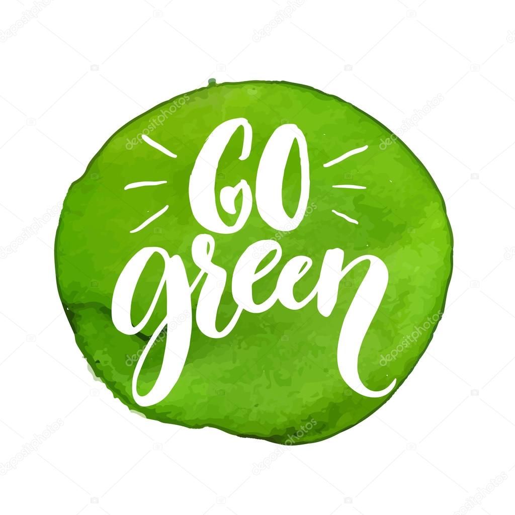 Go green label. — Stock Vector © kotokomi #102073346